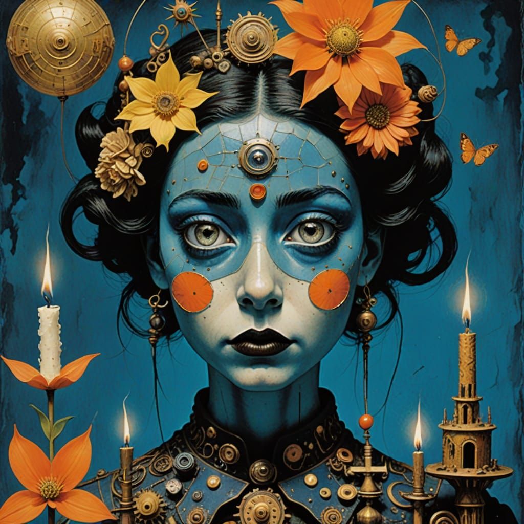 Surreal Steampunk Pinocchio in a Nightmarish Birth... - AI Art