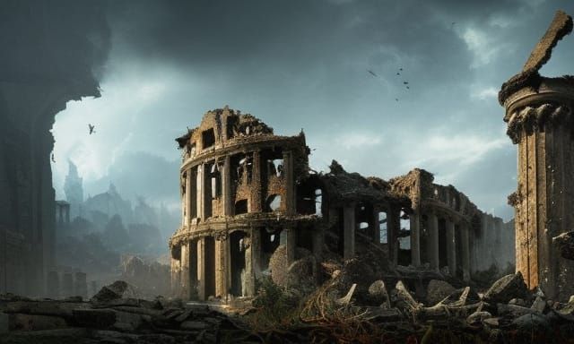 destroyed kingdom - AI Generated Artwork - NightCafe Creator