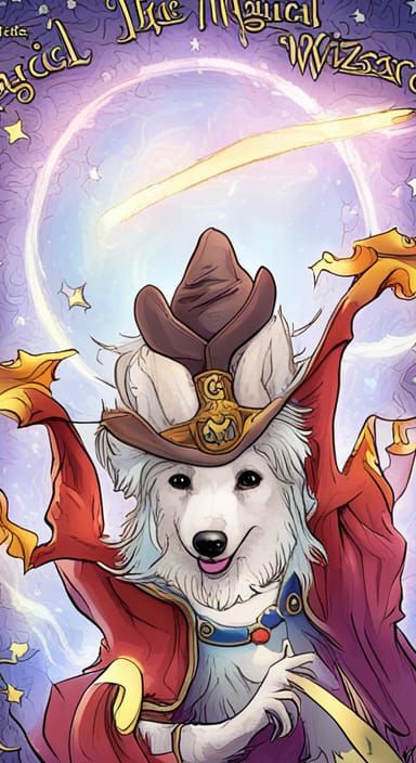 Merlin the magical wizard dog - AI Generated Artwork - NightCafe Creator