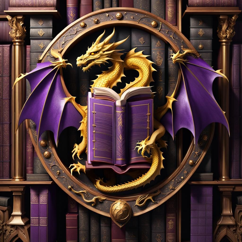 Library coat of arms - AI Generated Artwork - NightCafe Creator