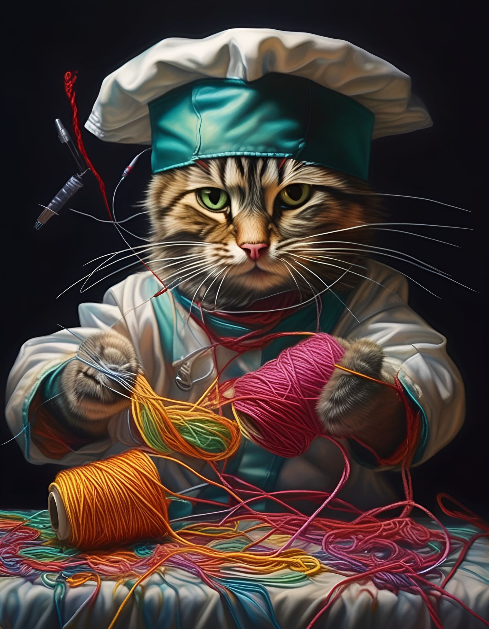 Dr.Meow lost his mind - AI Generated Artwork - NightCafe Creator