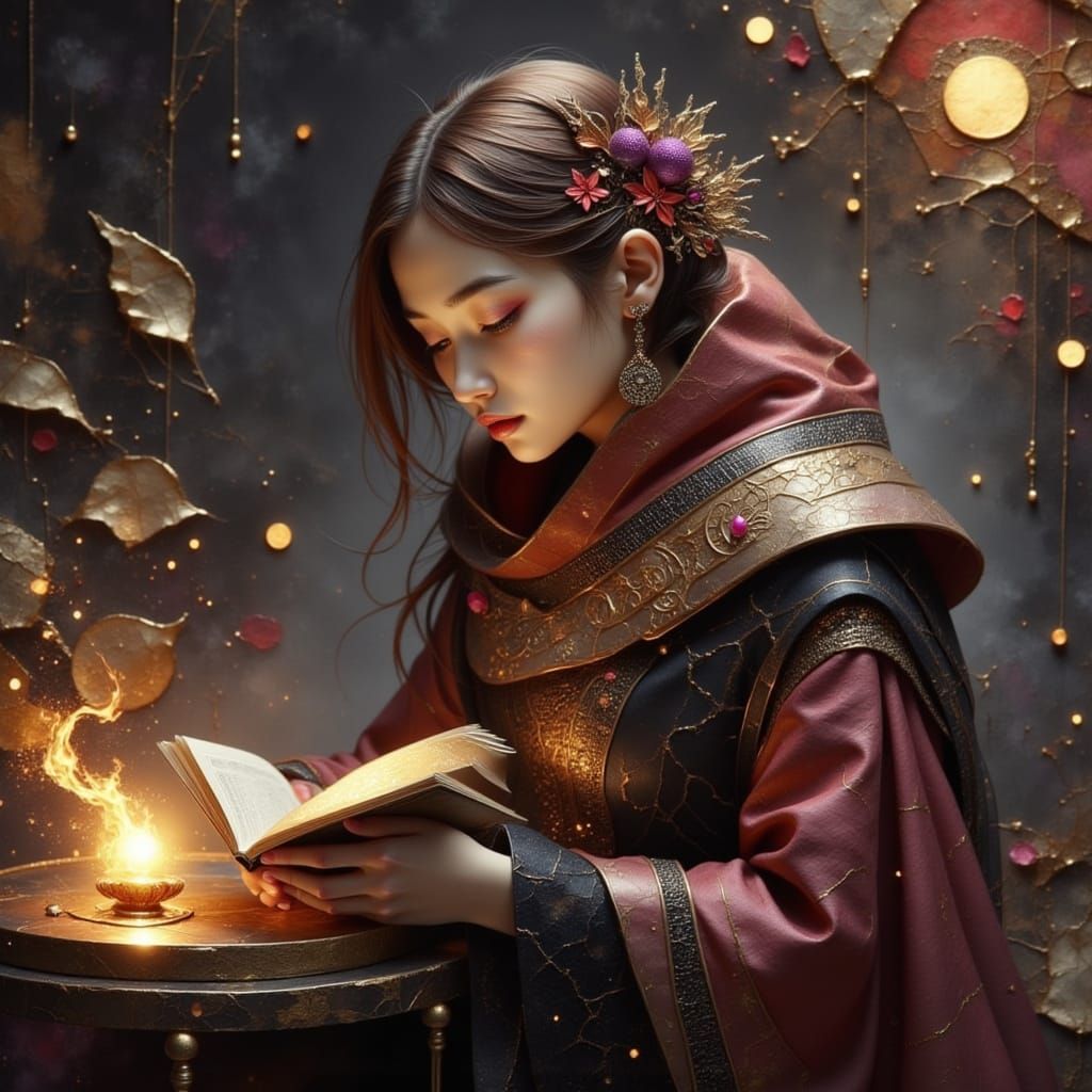 Enchanted Goddess in Whimsical Art Deco Splendor - AI Art