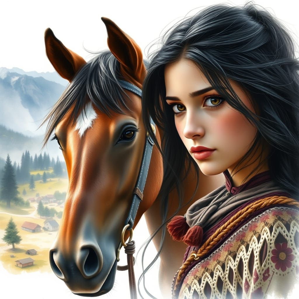 Black-haired young gypsy - Black-haired young gypsy