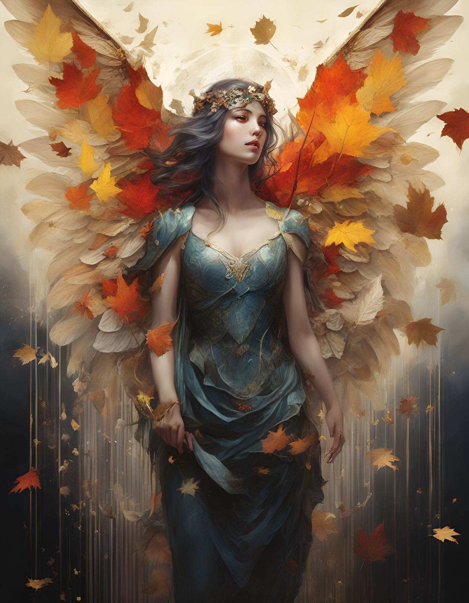 Autumn Angel - AI Generated Artwork - NightCafe Creator