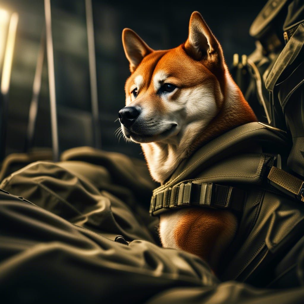 Shiba inu in the army intricate details, HDR, beautifully shot ...