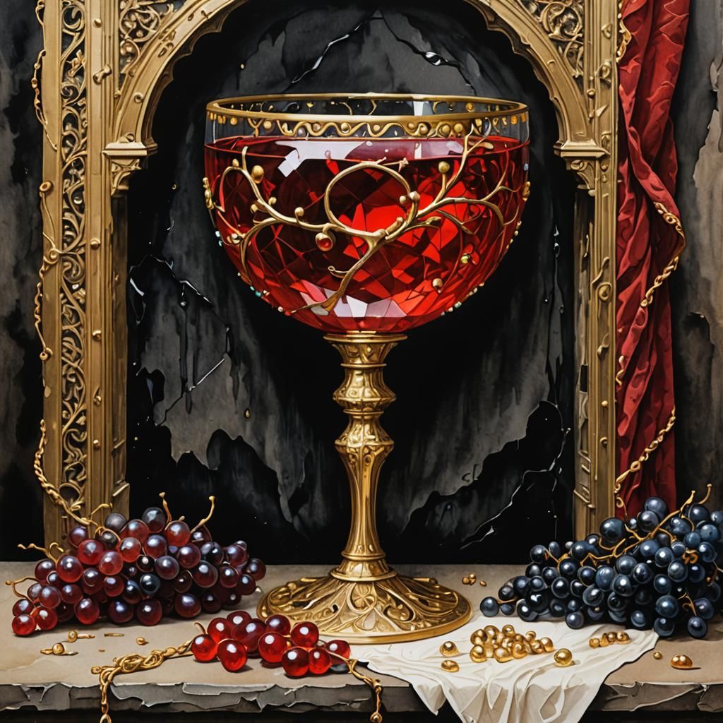 glass of wine - AI Generated Artwork - NightCafe Creator