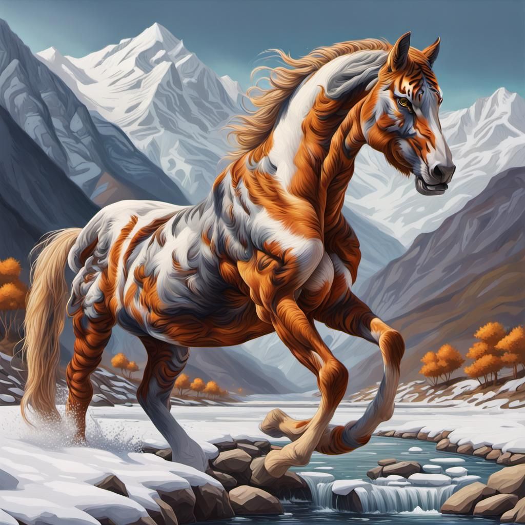 Tiger horse - AI Generated Artwork - NightCafe Creator