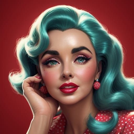 Barbie as a 1950's pin up - Barbie as 1950s Pin-Up Girl in V...