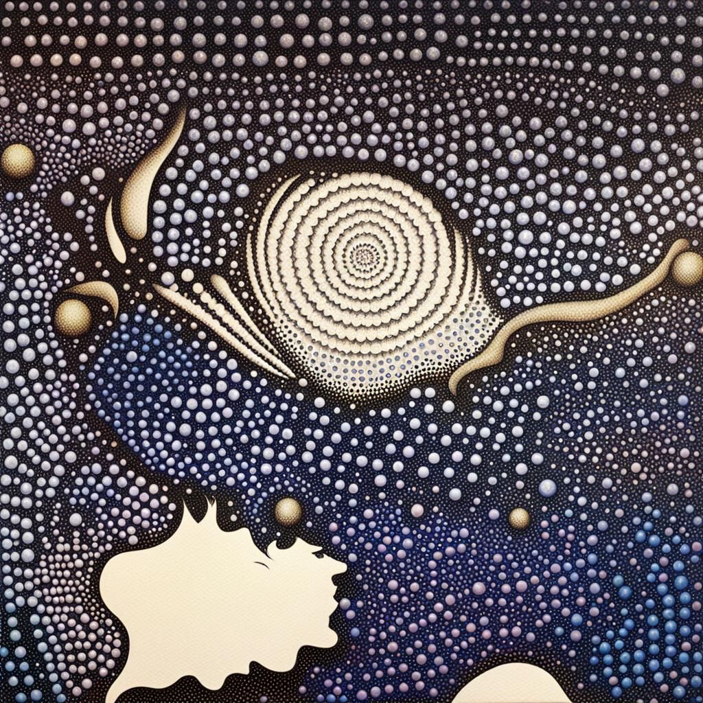 Most hypnotic psychedelic painting of neo-pointillism obsessed outsider ...