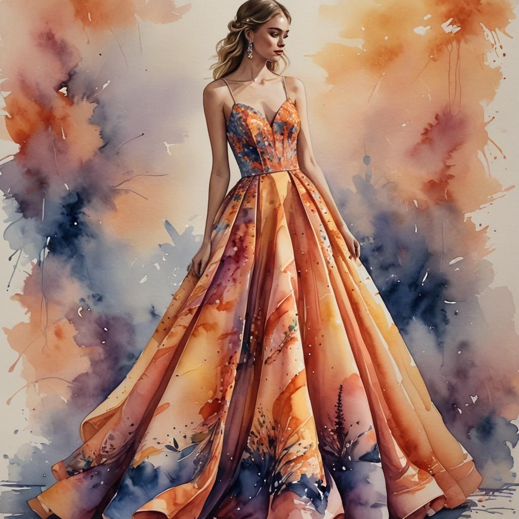 sunset dress - AI Generated Artwork - NightCafe Creator