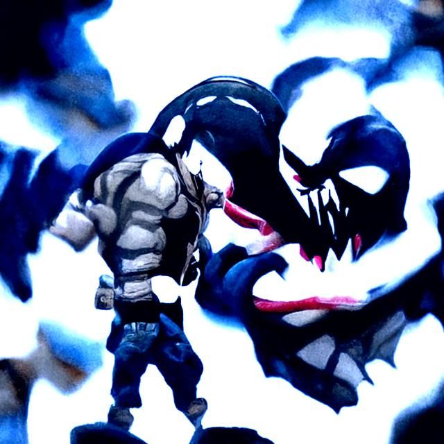 3D Venom versus 2D Bane - AI Generated Artwork - NightCafe Creator