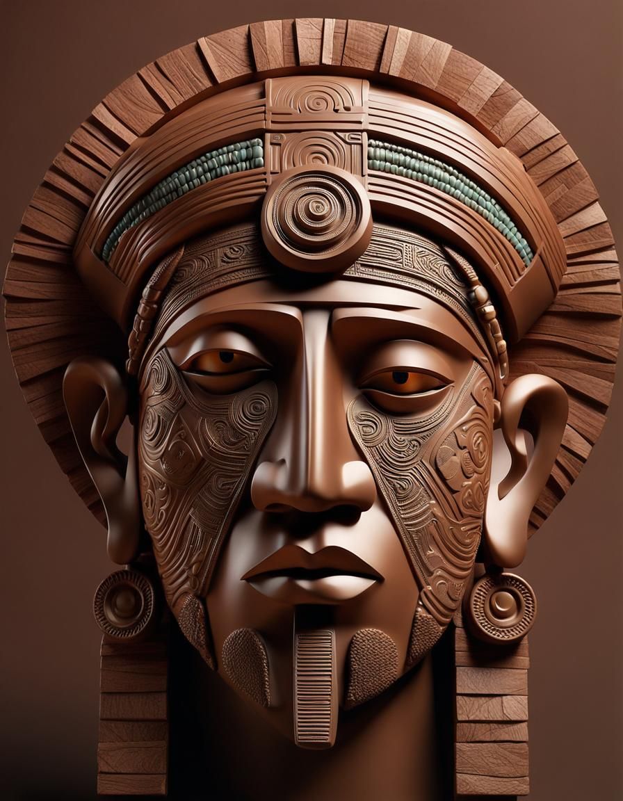 Mayan-inspired male face sculpture - AI Generated Artwork - NightCafe ...