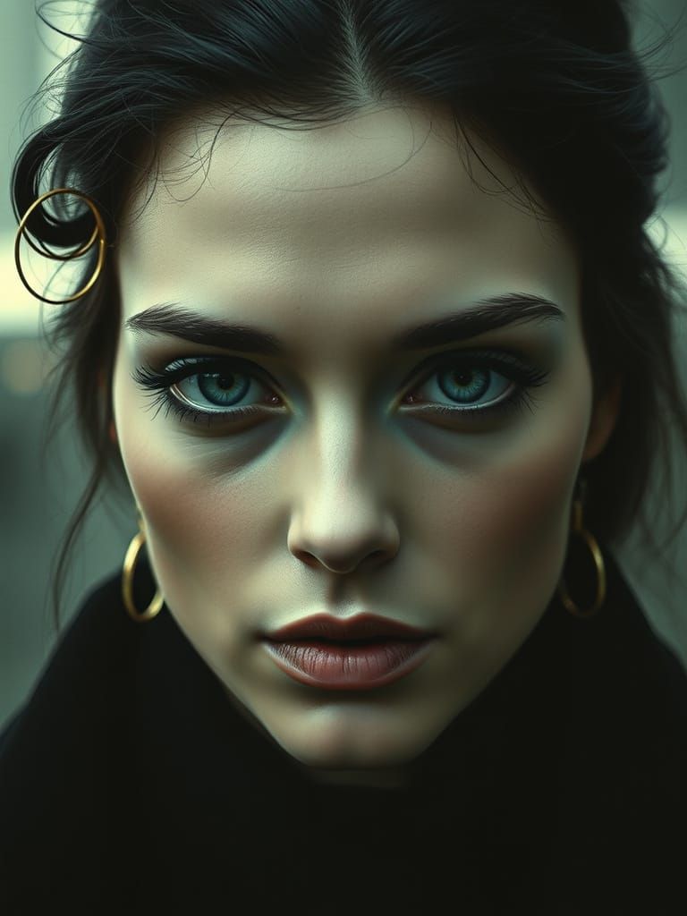 Industrial Bio-Mechanical Portrait in Mysterious C... - AI Art