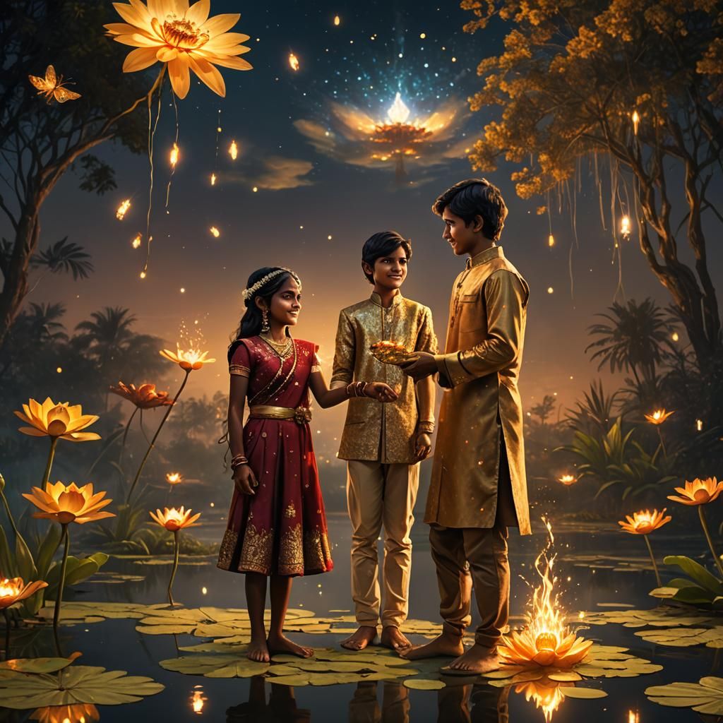 Golden night - AI Generated Artwork - NightCafe Creator