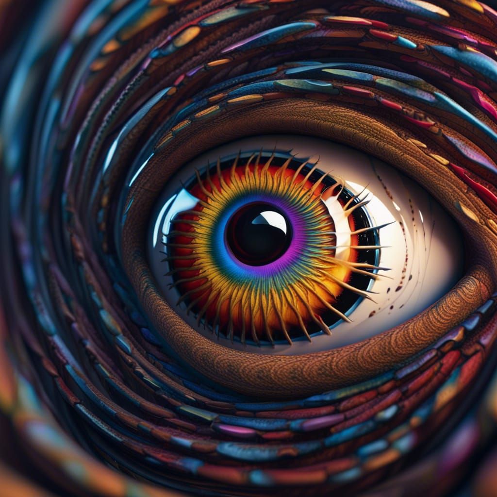 Spiral Optical illusion eye art, hyperdetailed - AI Generated Artwork ...