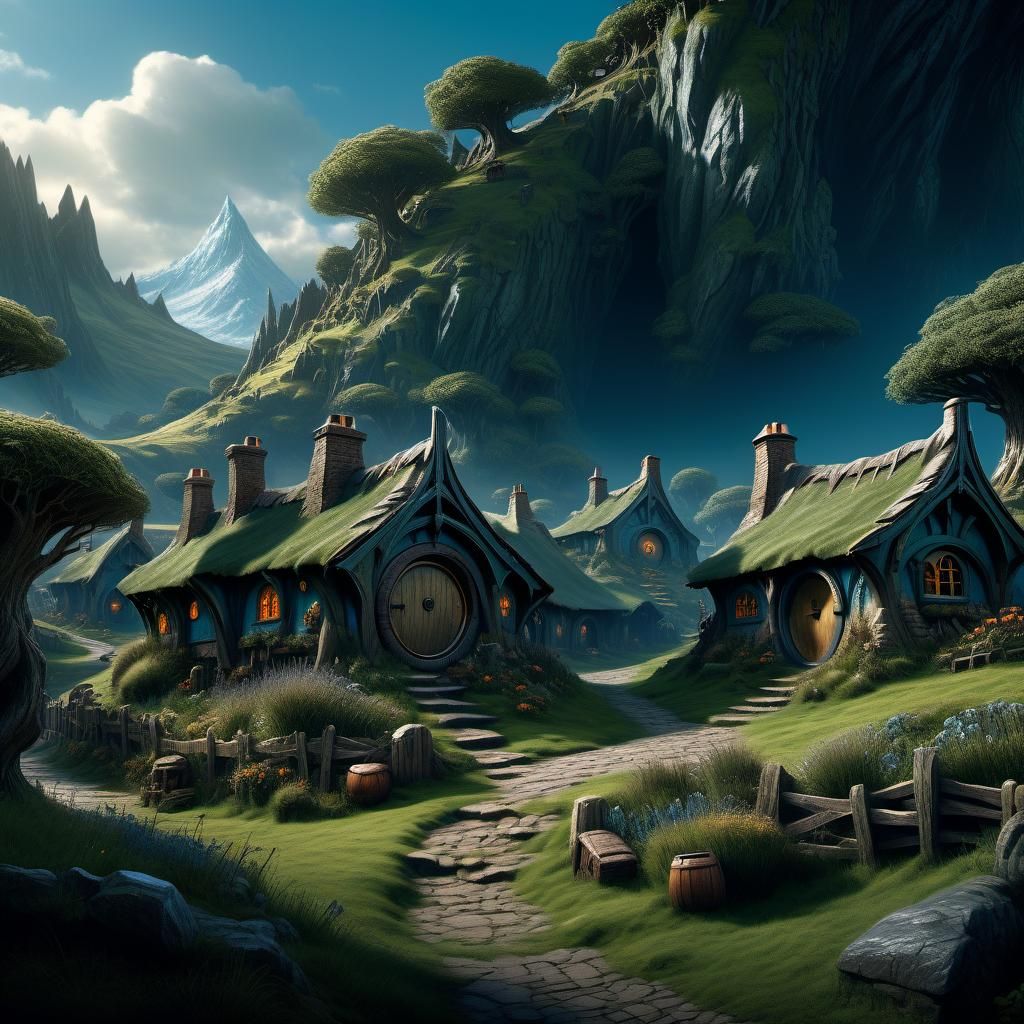 The Shire Of Middle Earth The Hobbit Village On An Alien Blue Planet ...