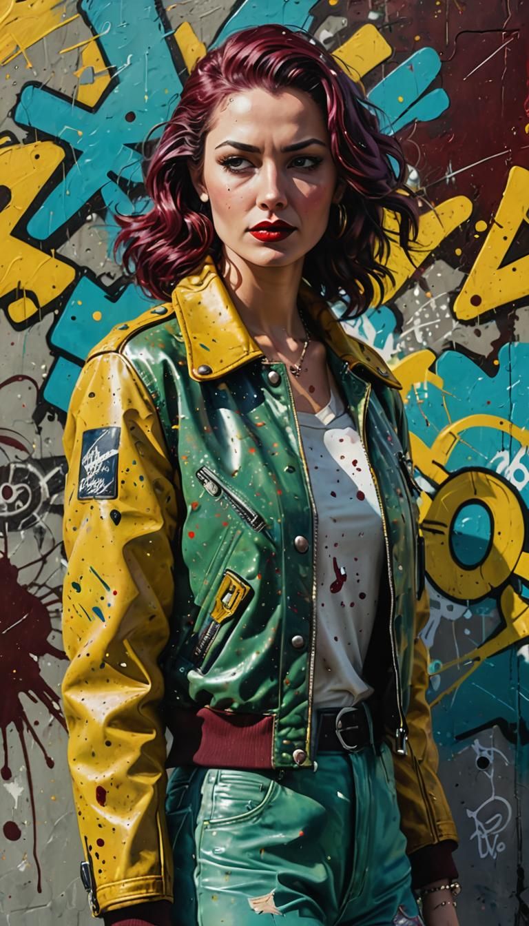 Splatter Punk Graffiti Mash - AI Generated Artwork - NightCafe Creator