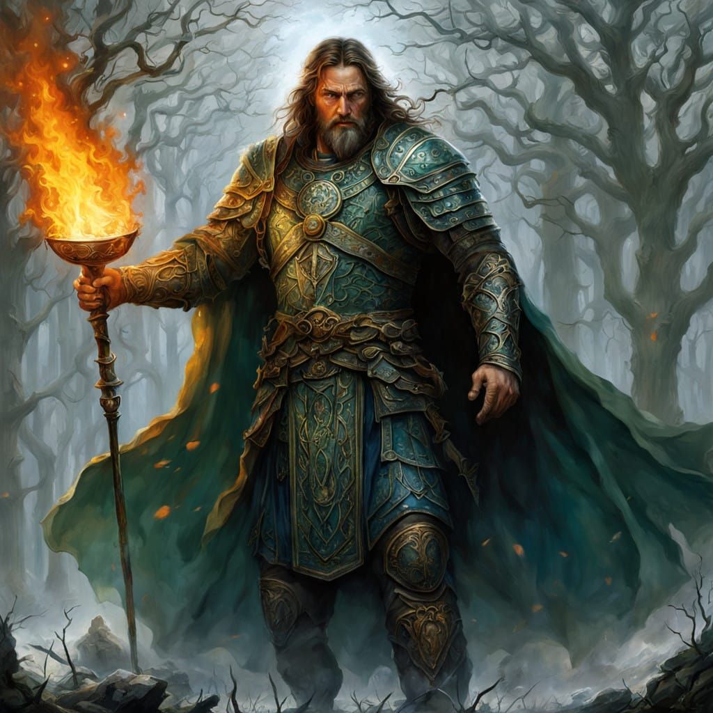 Celtic God of War and Destruction in Mythological ... - AI Art