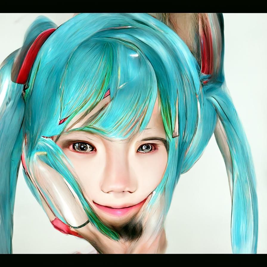 Hyperrealistic Hatsune Miku - AI Generated Artwork - NightCafe Creator