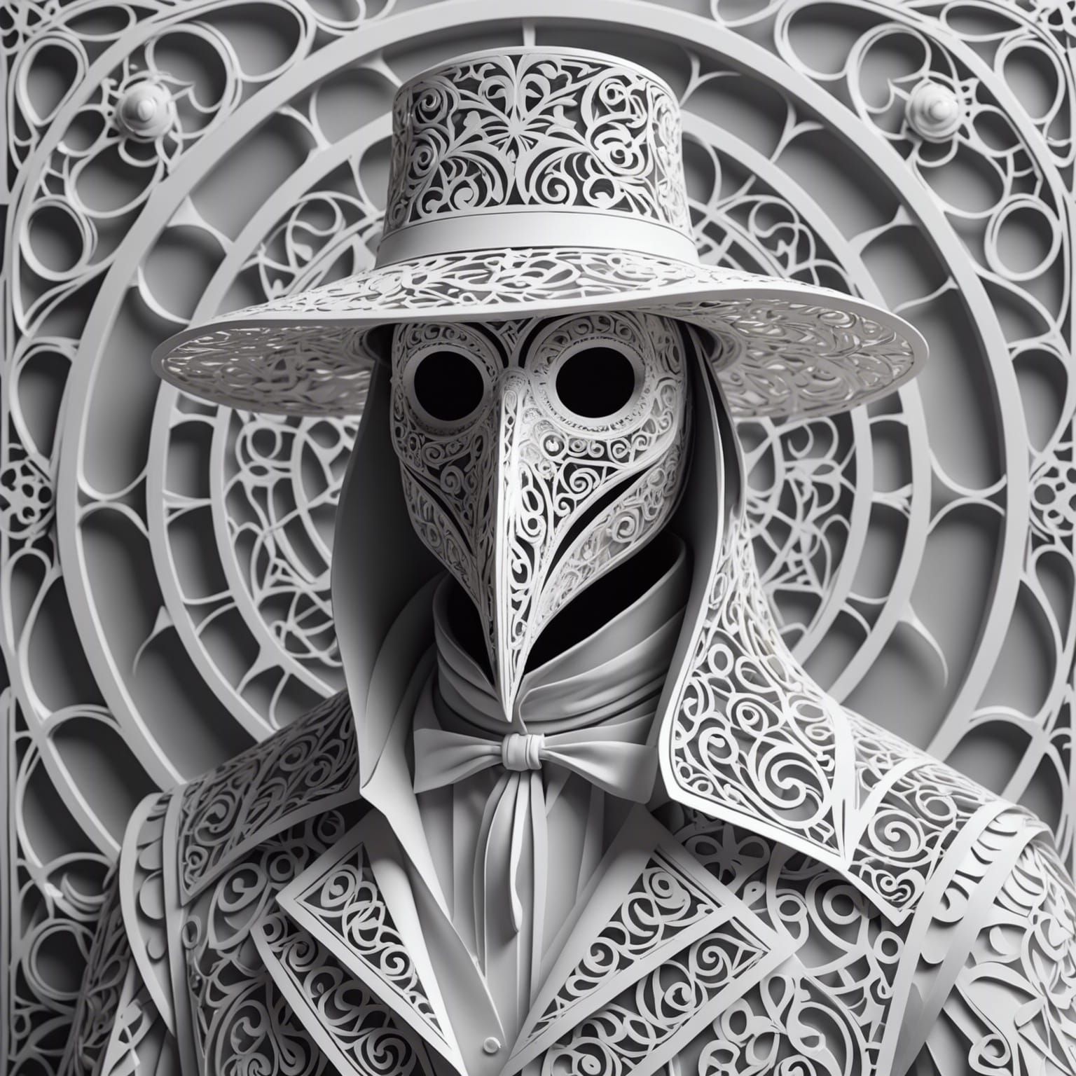 Filigree plague doctor - AI Generated Artwork - NightCafe Creator