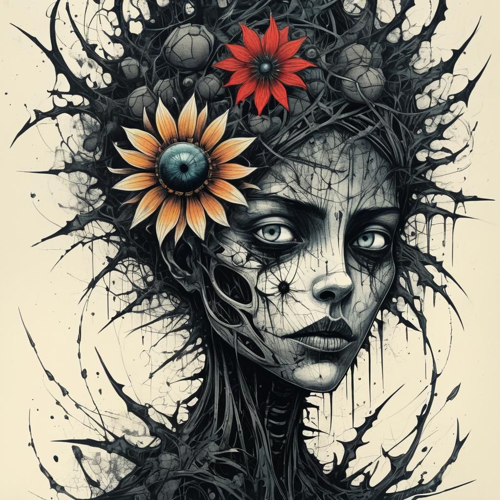 darker inspiration - Surreal Gothic Bloom in Dark Fantasy St...