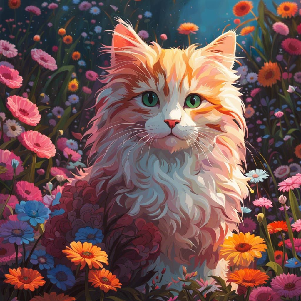 Fluffy Flower - AI Generated Artwork - NightCafe Creator