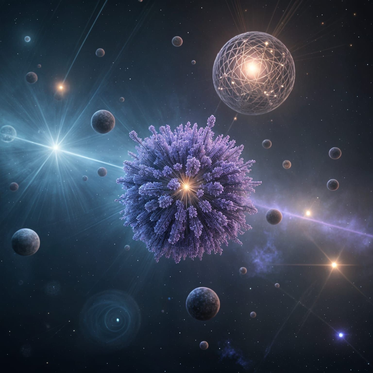 Atoms as 3D Pixels in a Higher Dimension - AI Art