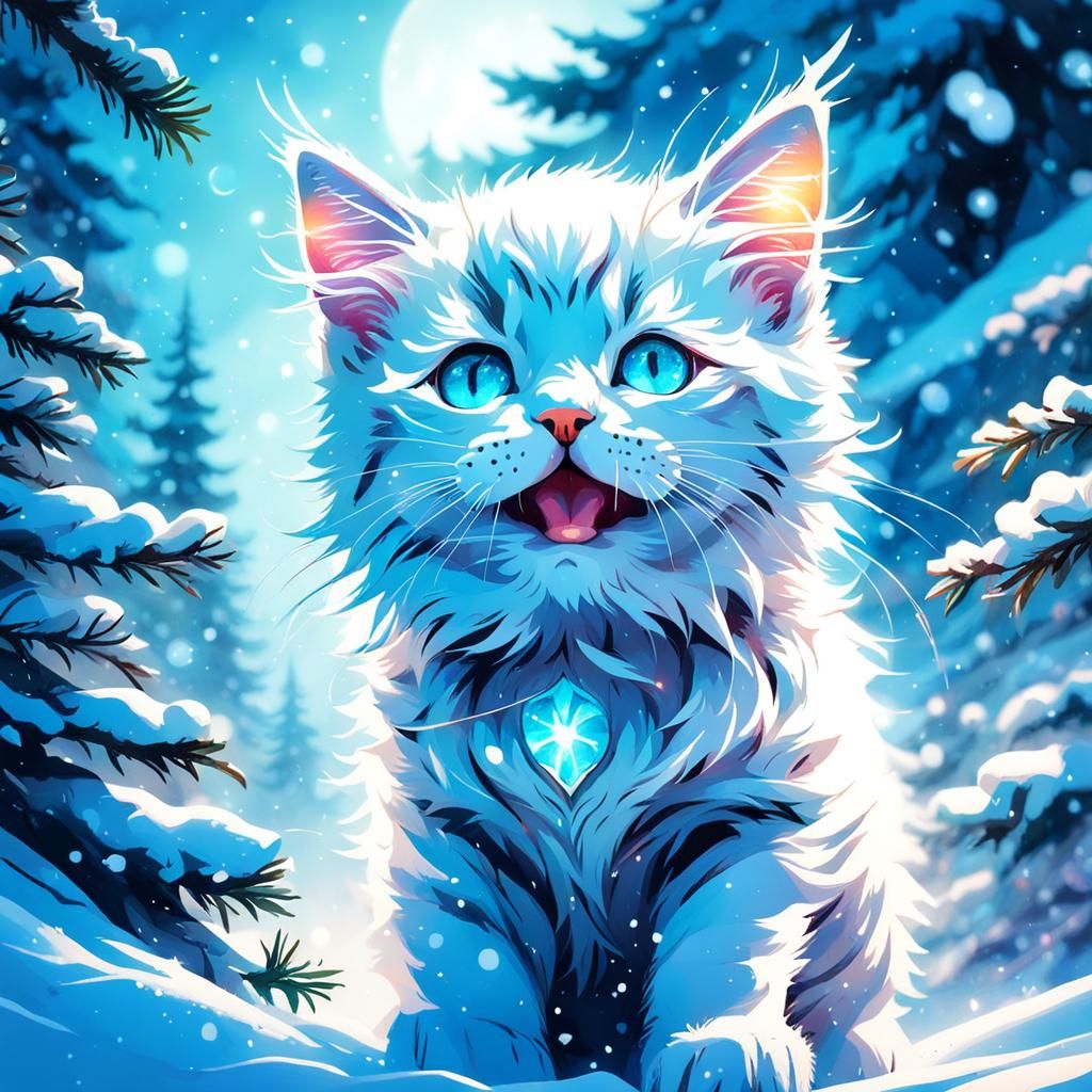 Winter Cat 03 - AI Generated Artwork - NightCafe Creator