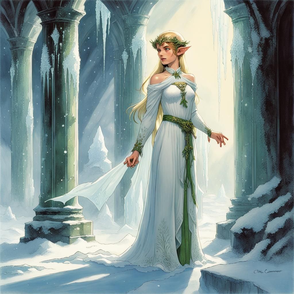 Elf Snow Princess - AI Generated Artwork - NightCafe Creator
