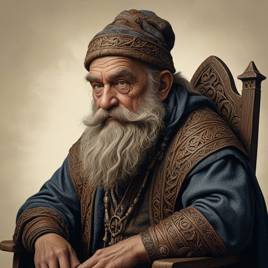 Grizzled Gruff Dwarf Rune Carver - Rugged Dwarf Rune Carver ...