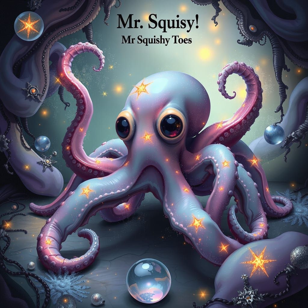 Mystical Octopus-Spider Fae Creature in Dreamy, Ir... - AI Art