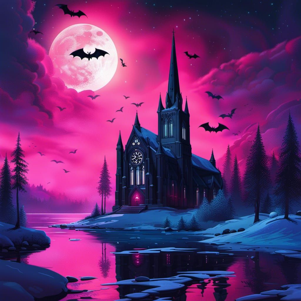 Gothic Church - Batman Style! - AI Generated Artwork - NightCafe Creator