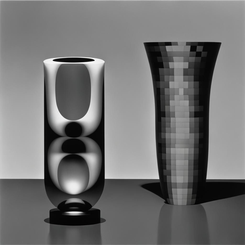 16k resolution, art by Victor Vasarely, Bridget Riley, Rubin’s vase ...
