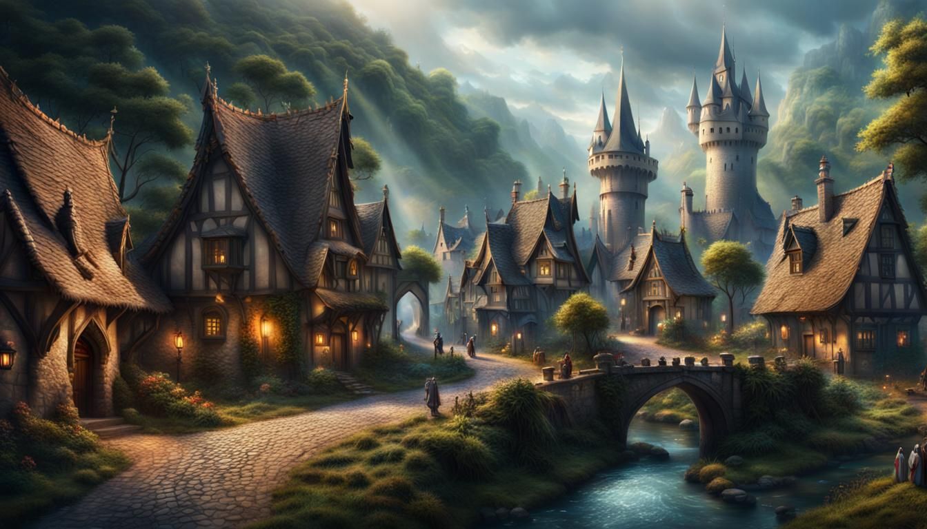 Village - AI Generated Artwork - NightCafe Creator