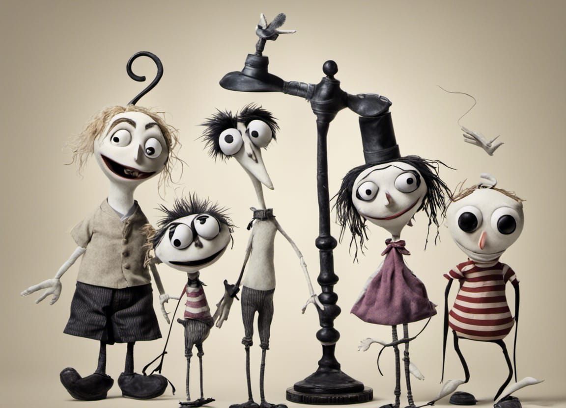 Tim Burton, Puppets - AI Generated Artwork - NightCafe Creator