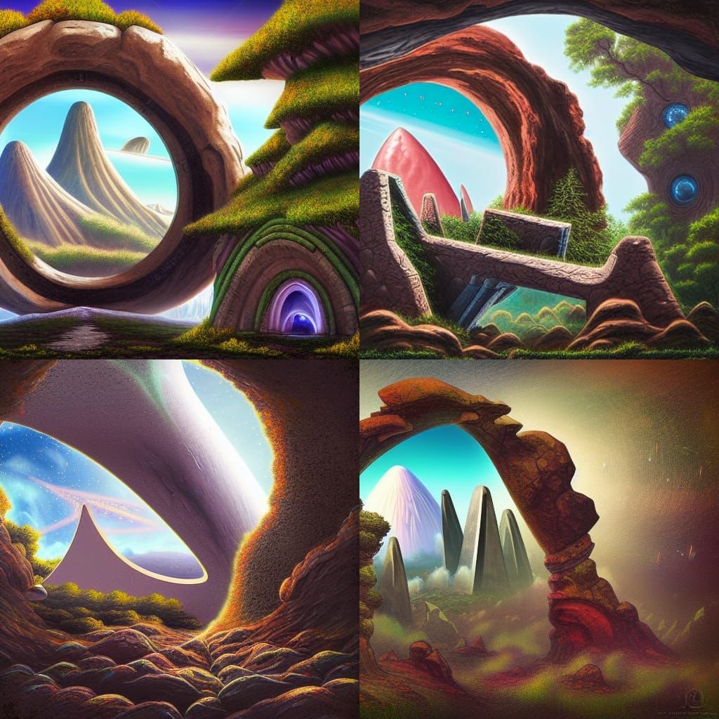 Ancient Portals - AI Generated Artwork - NightCafe Creator