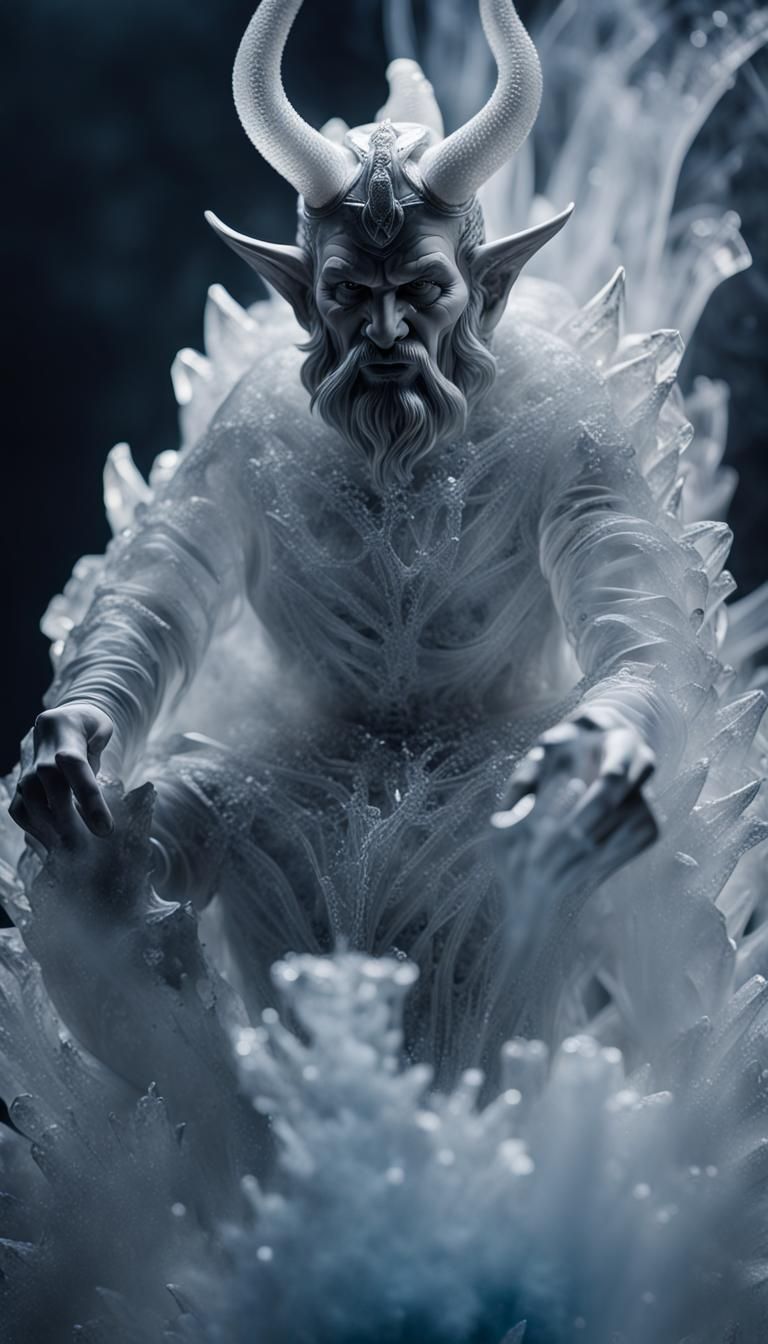 Ice Demon - AI Generated Artwork - NightCafe Creator