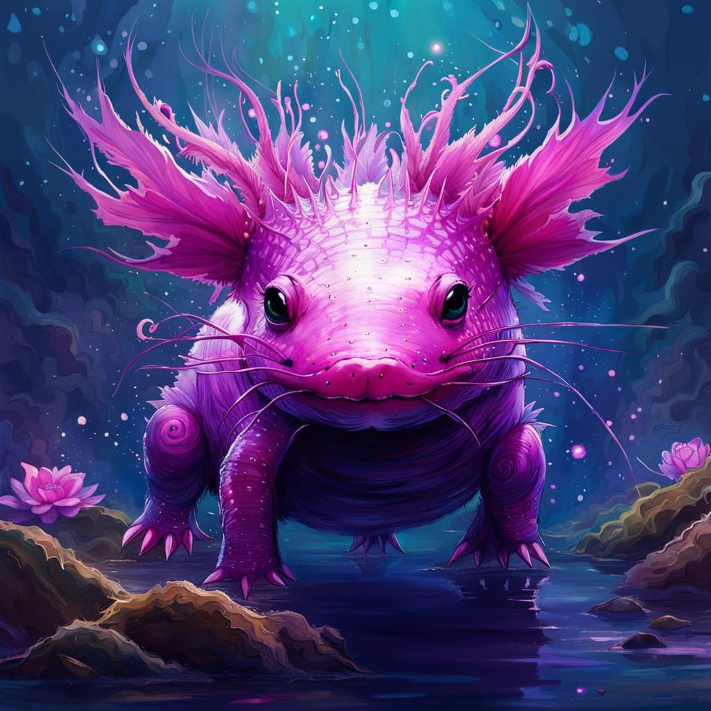 Magic Axolotl - AI Generated Artwork - NightCafe Creator