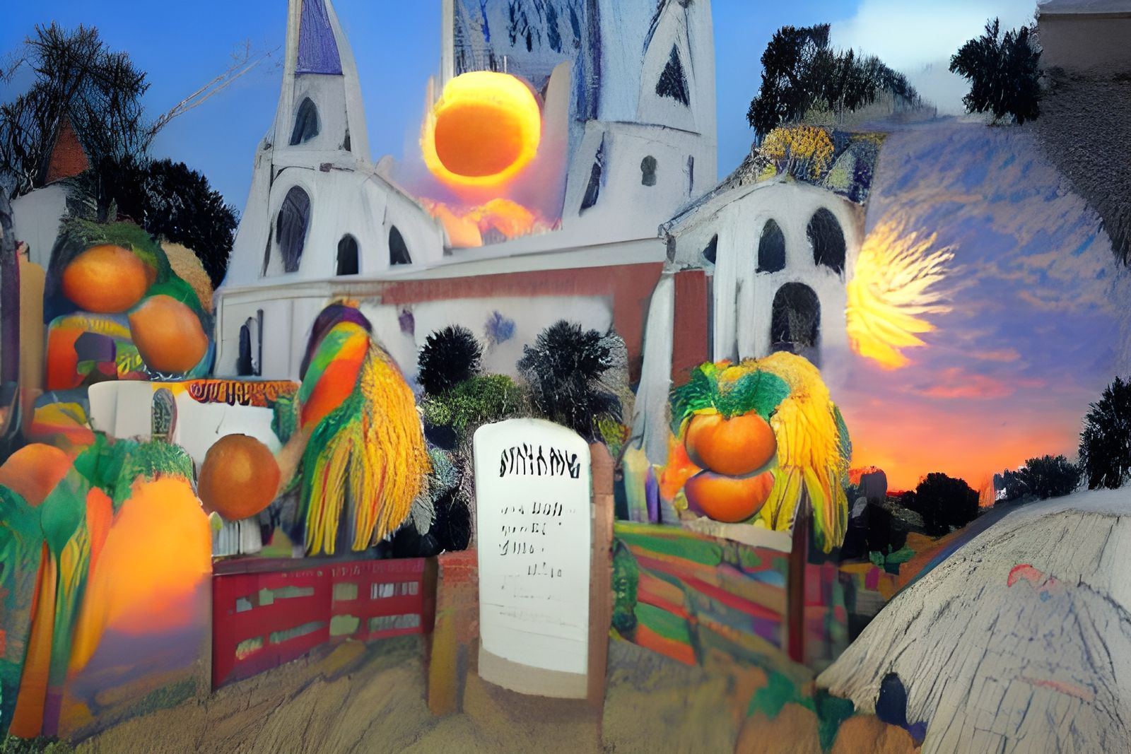 Pumpkin patch; shrine; New Orleans; voodoo; Halloween; H.M. Saffer ll ...