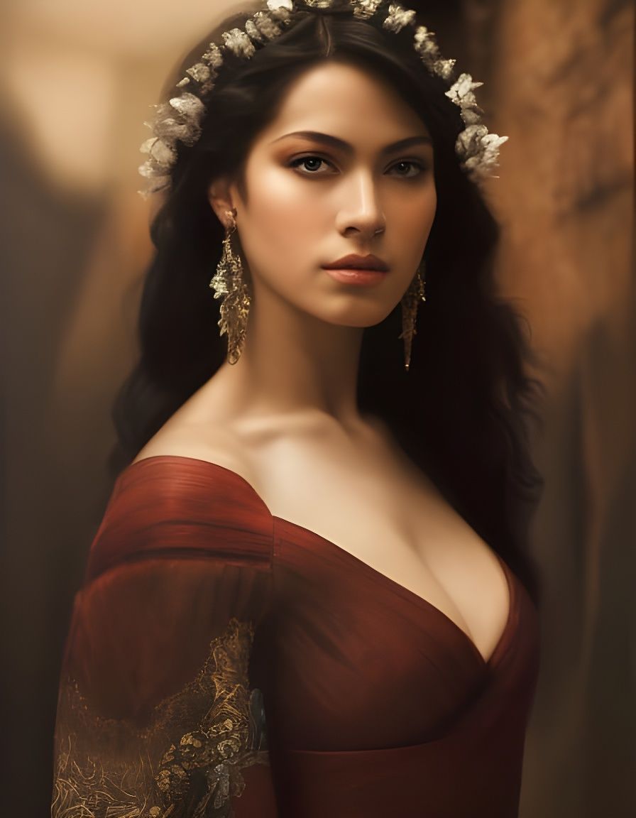 A Portrait in Red - AI Generated Artwork - NightCafe Creator