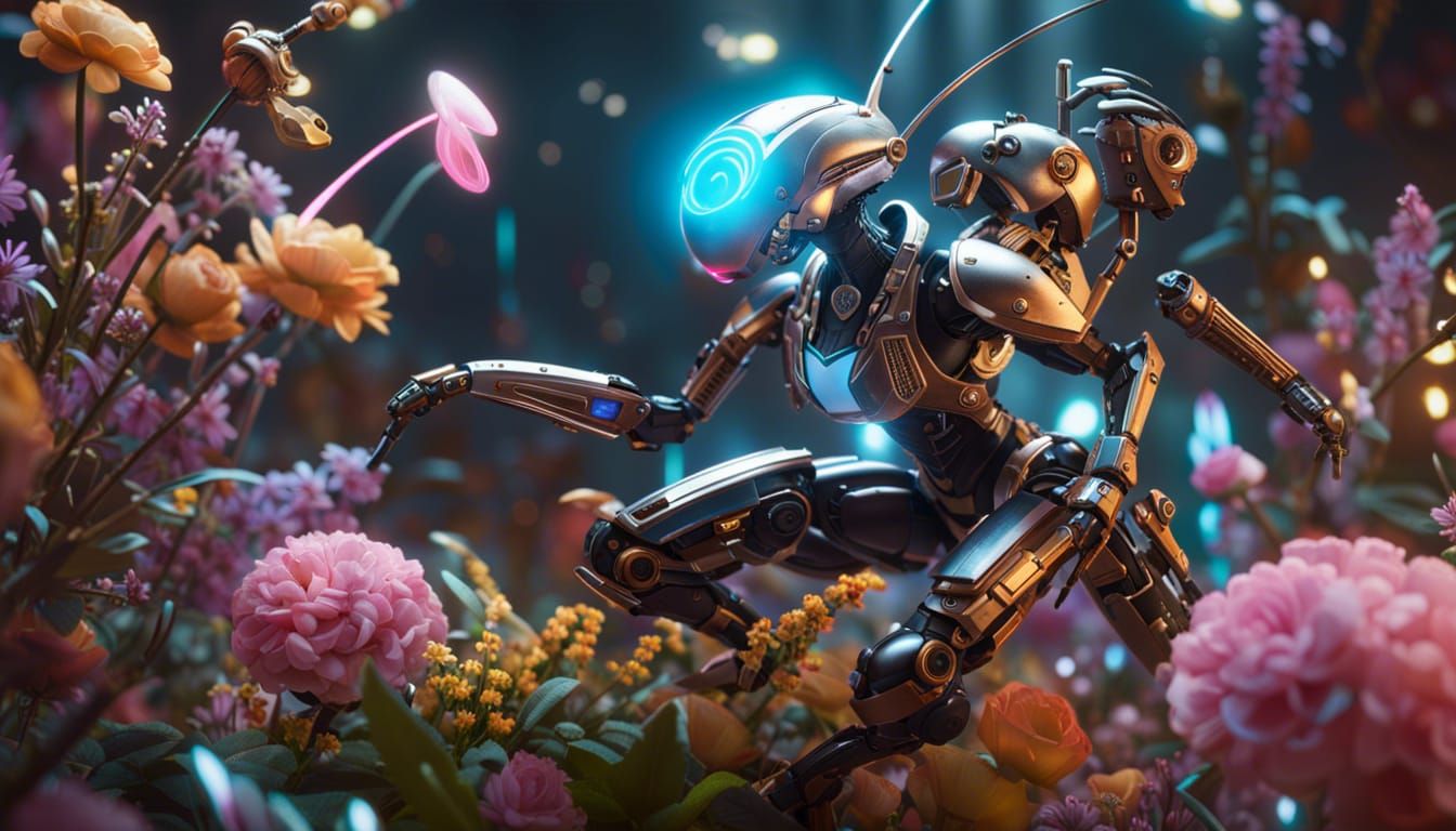 Cyber Ant Garden Defender - AI Generated Artwork - NightCafe Creator