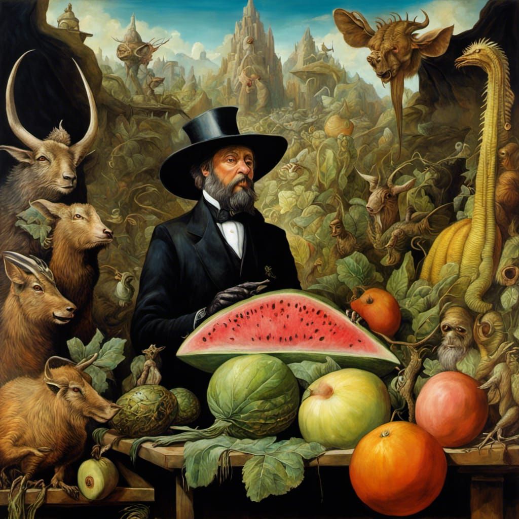 THE WATER MELON MAN - AI Generated Artwork - NightCafe Creator