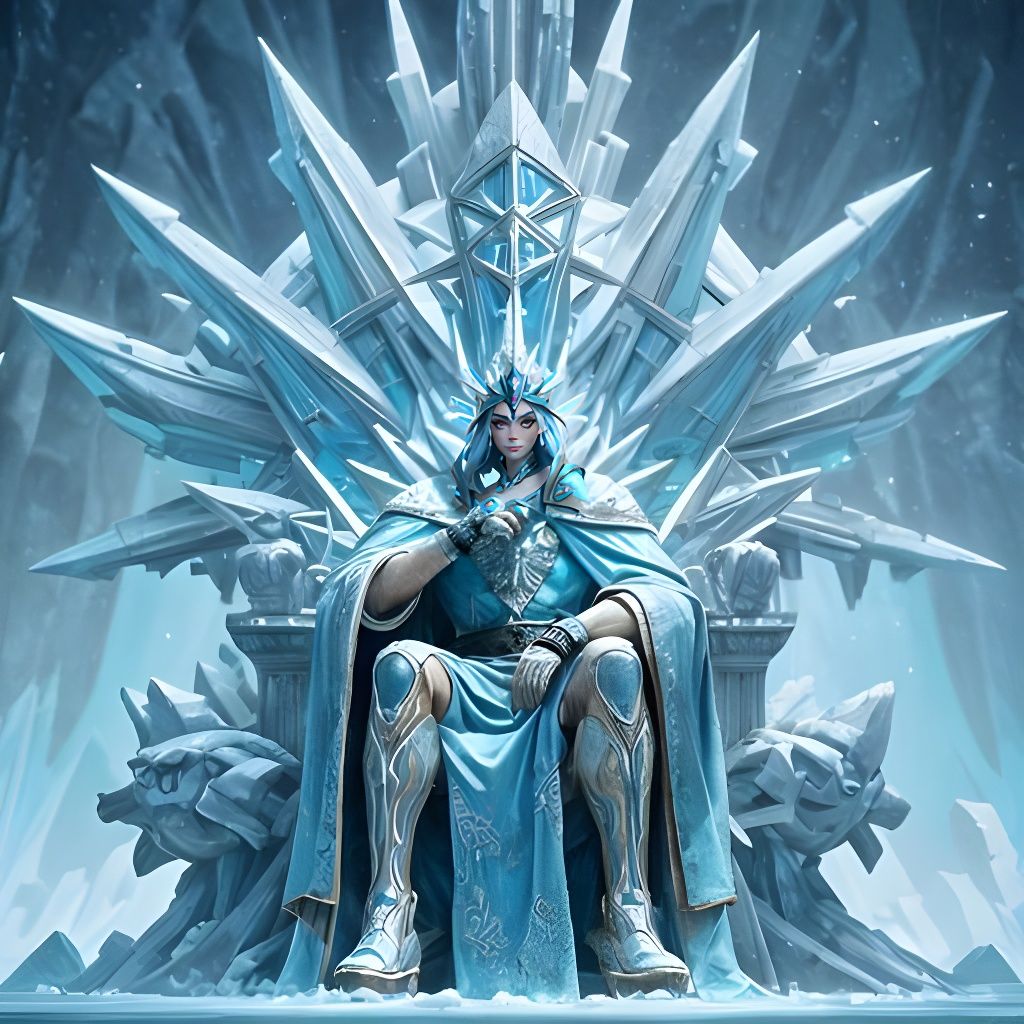 Ice emperor - Fantastical Ice Emperor in a Vibrant Winter W...
