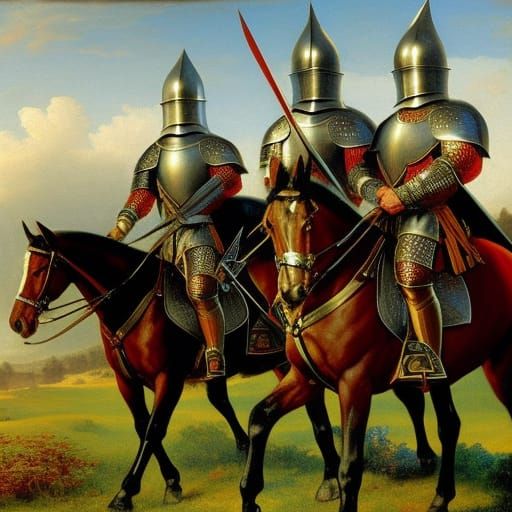 The Three Knights - AI Generated Artwork - NightCafe Creator