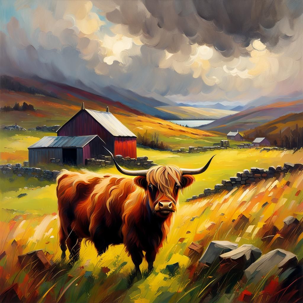 Highland Cow - AI Generated Artwork - NightCafe Creator