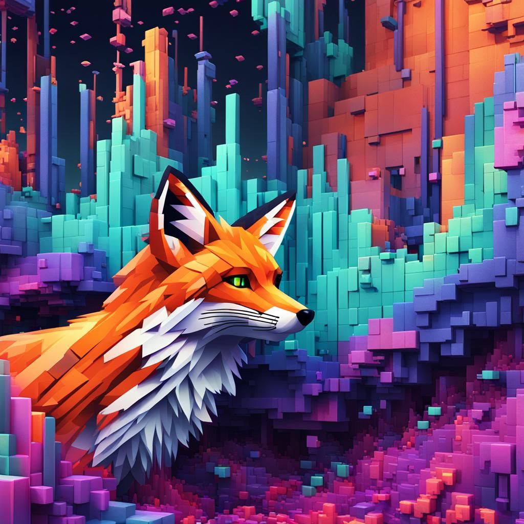 pixelated glitch artwork of a fox.. - AI Generated Artwork - NightCafe ...