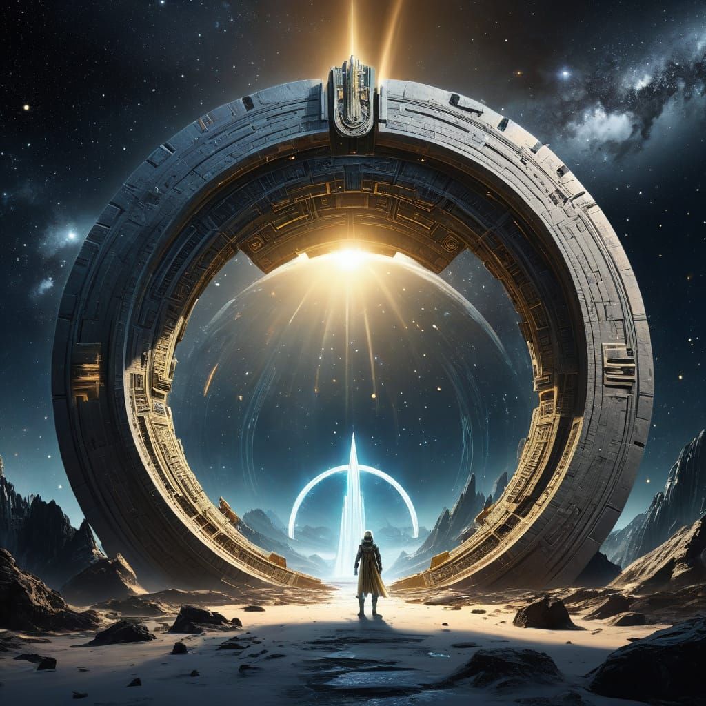 Solaris the sovereign, wearing a white and gold body suit, she wears a ...