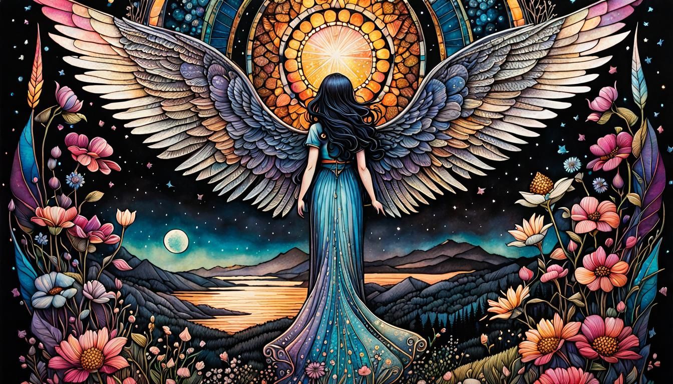 Shy Angel - AI Generated Artwork - NightCafe Creator