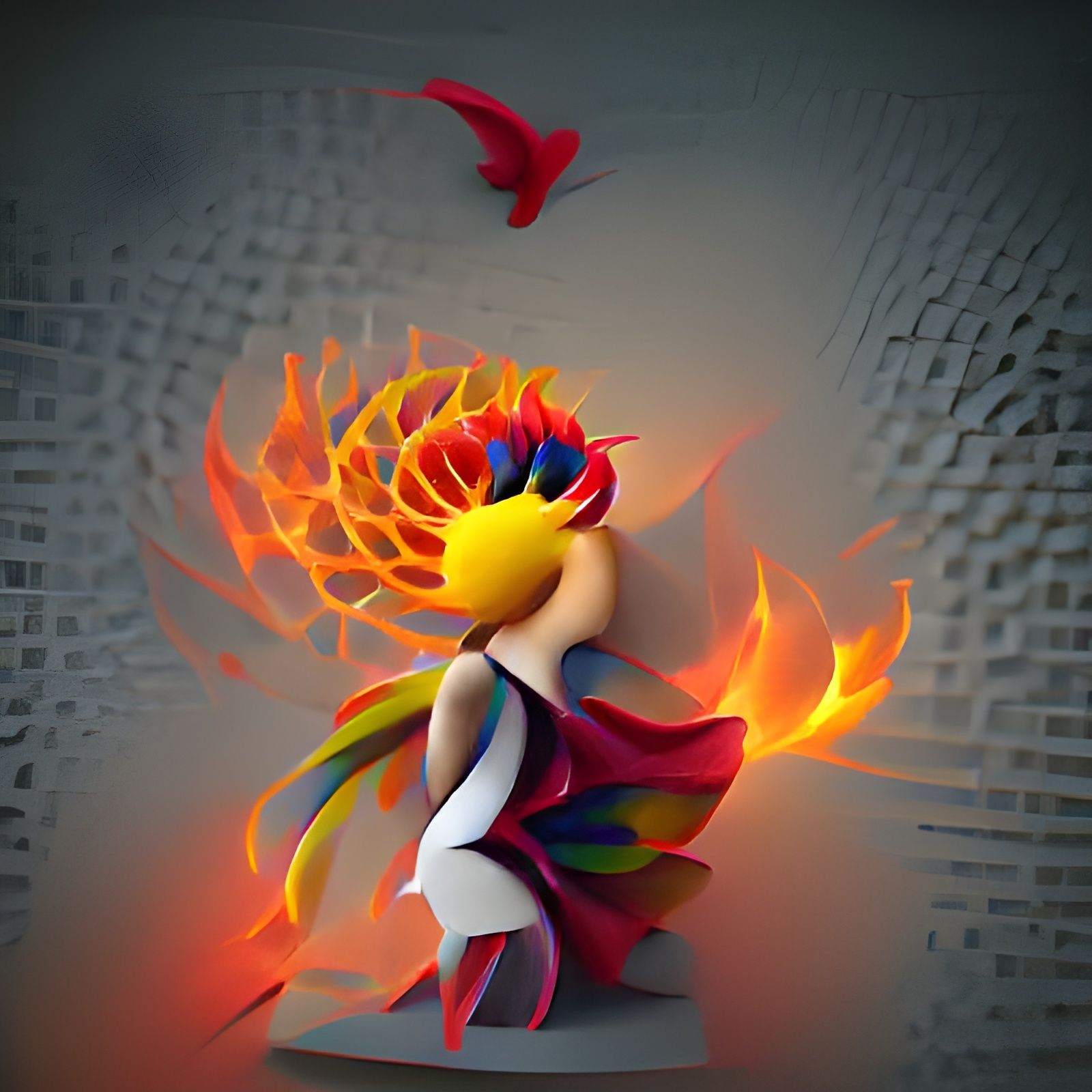 The Phoenix. -"And just as the Phoenix rose from the ashes, she too ...