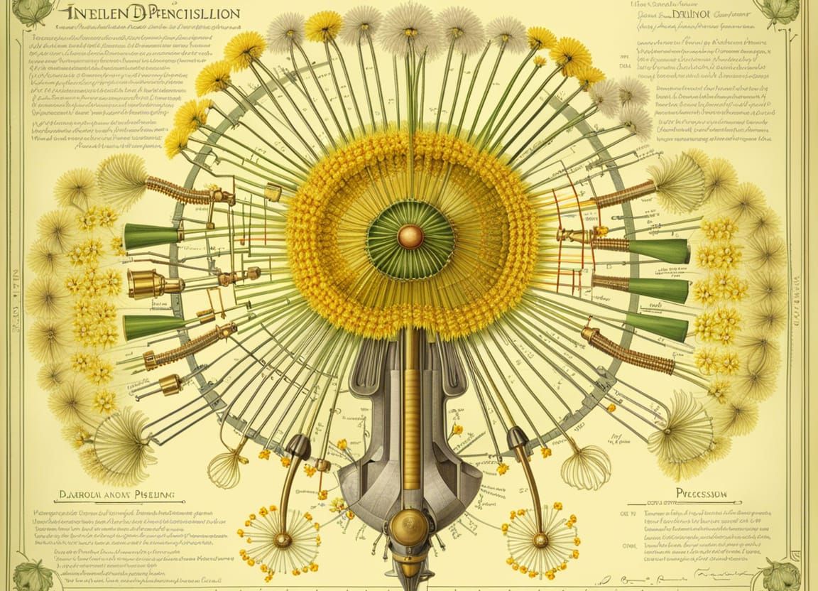 Dandelion seed spreading machine - AI Generated Artwork - NightCafe Creator